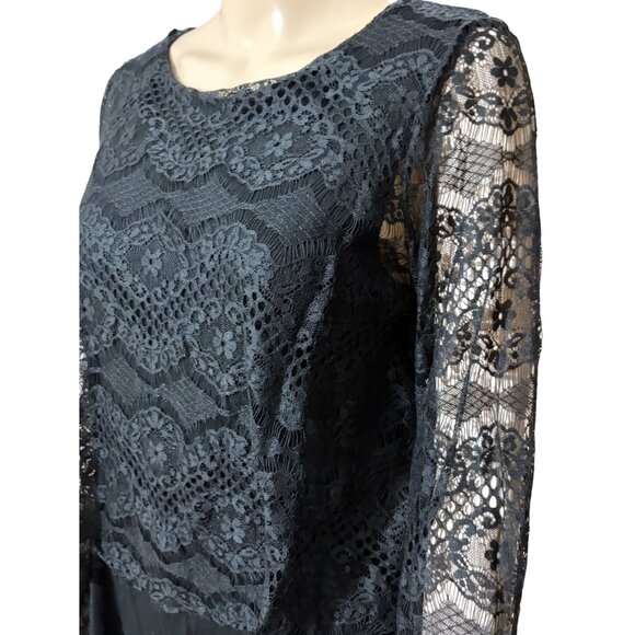 Pointelle | Tops | Pointelle Black Lace Blouse Size Medium | Poshmark